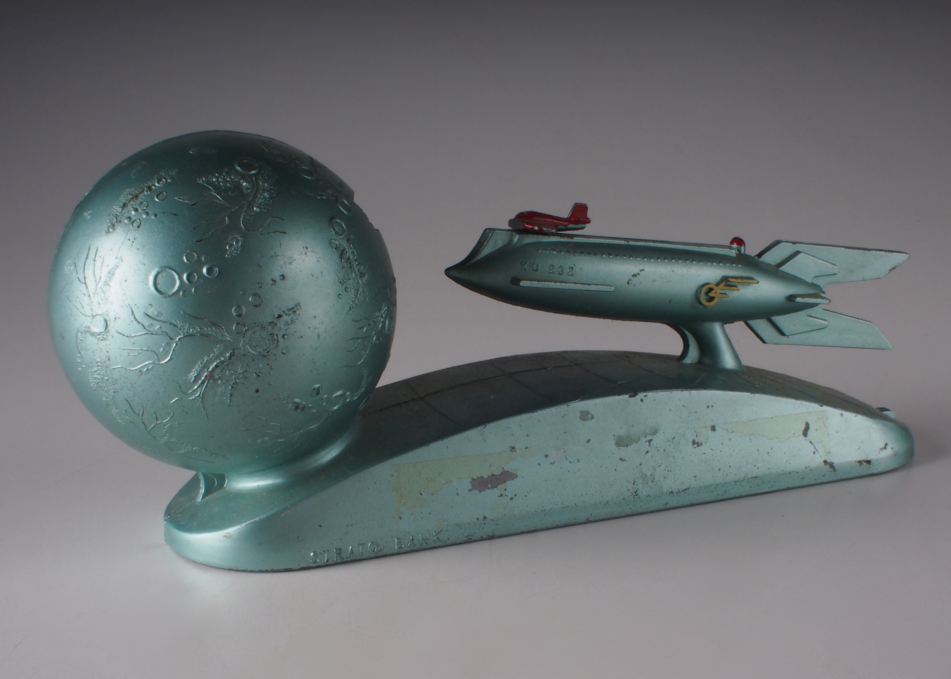 Vintage 1950s Strato Metal Rocket Bank | EBTH