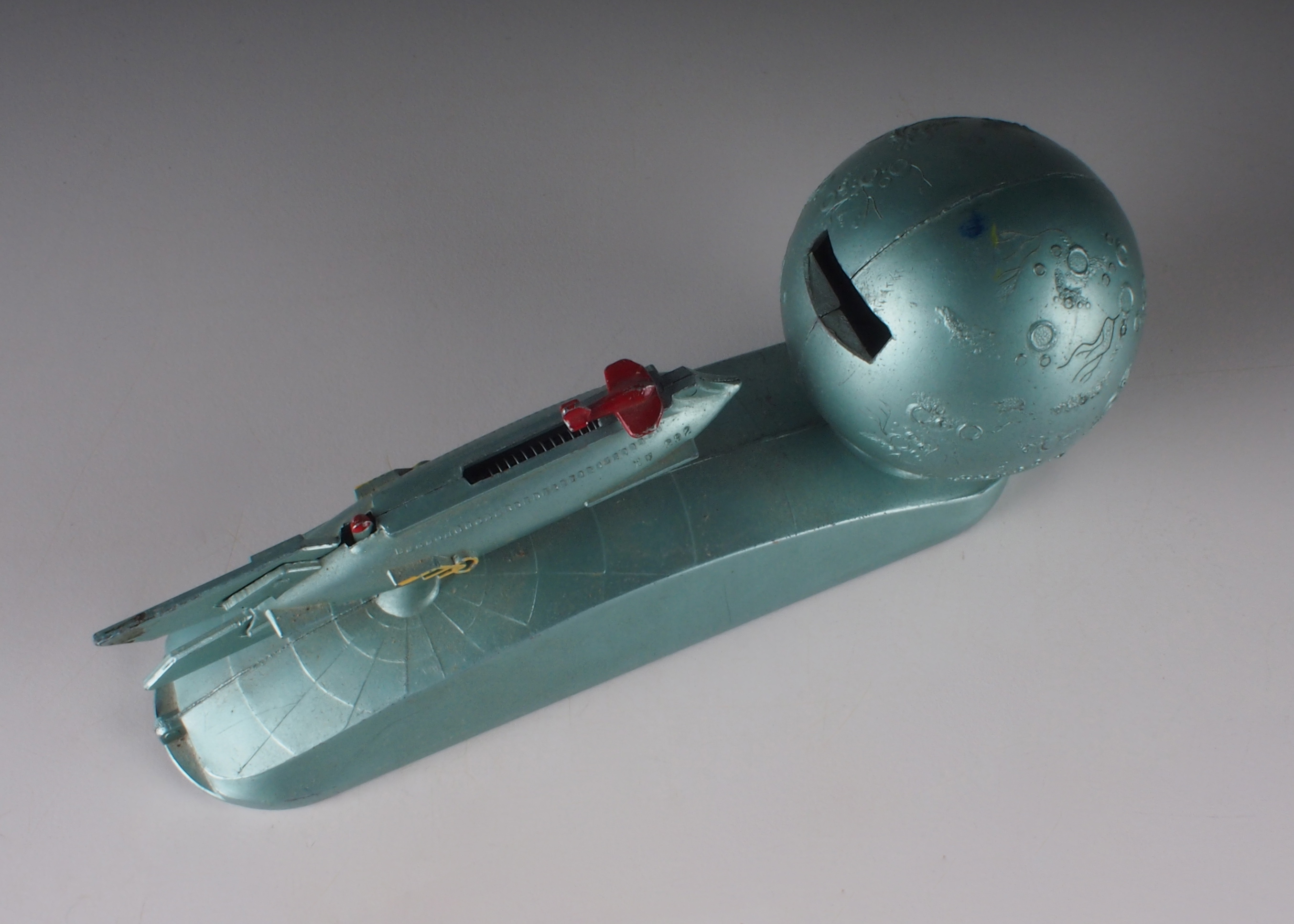 Vintage 1950s Strato Metal Rocket Bank | EBTH