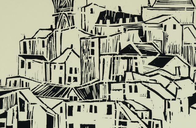 Signed Linocut of Mt. Adams | EBTH