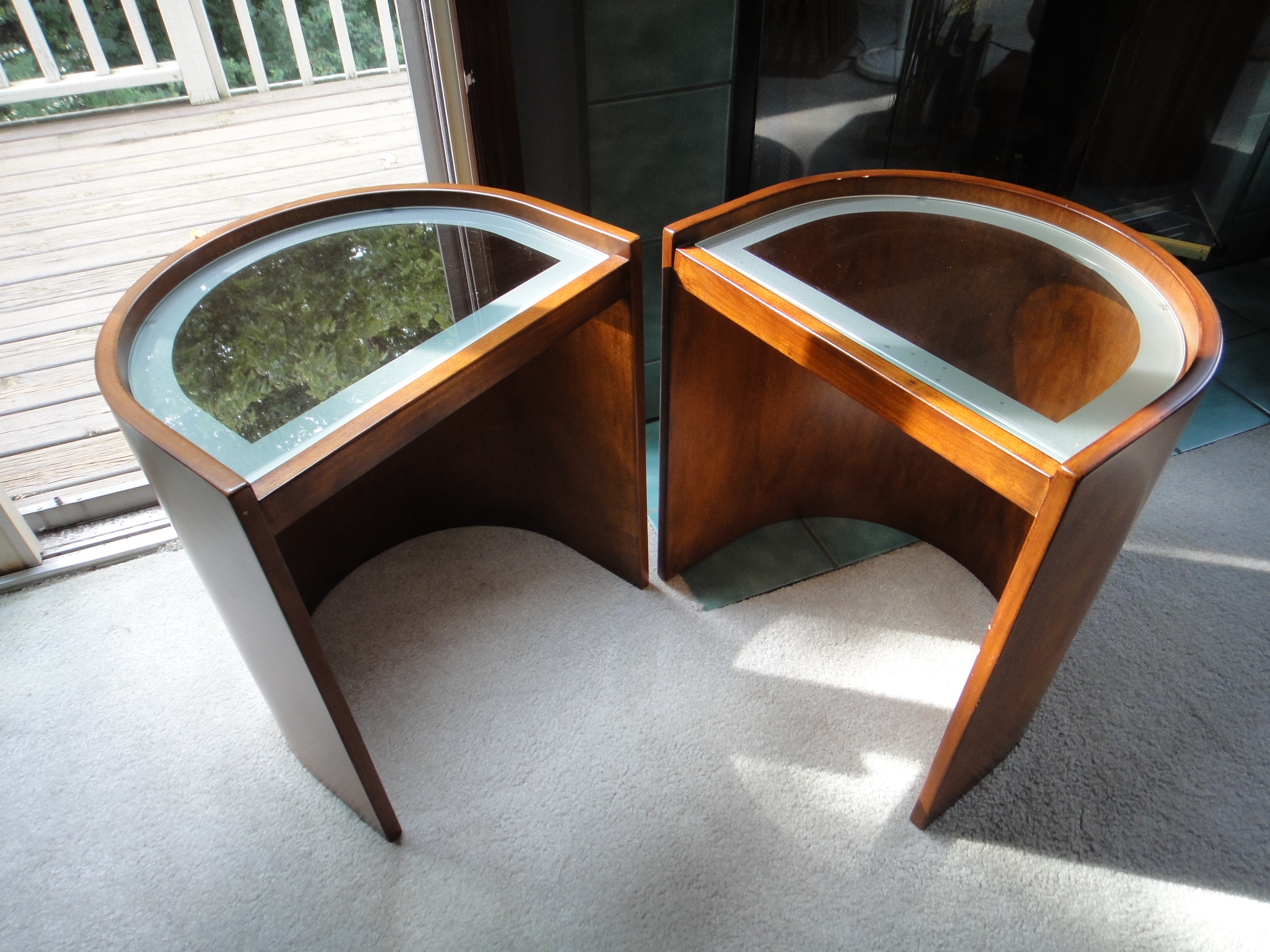 Mid Century Modern Half Moon End Tables | EBTH