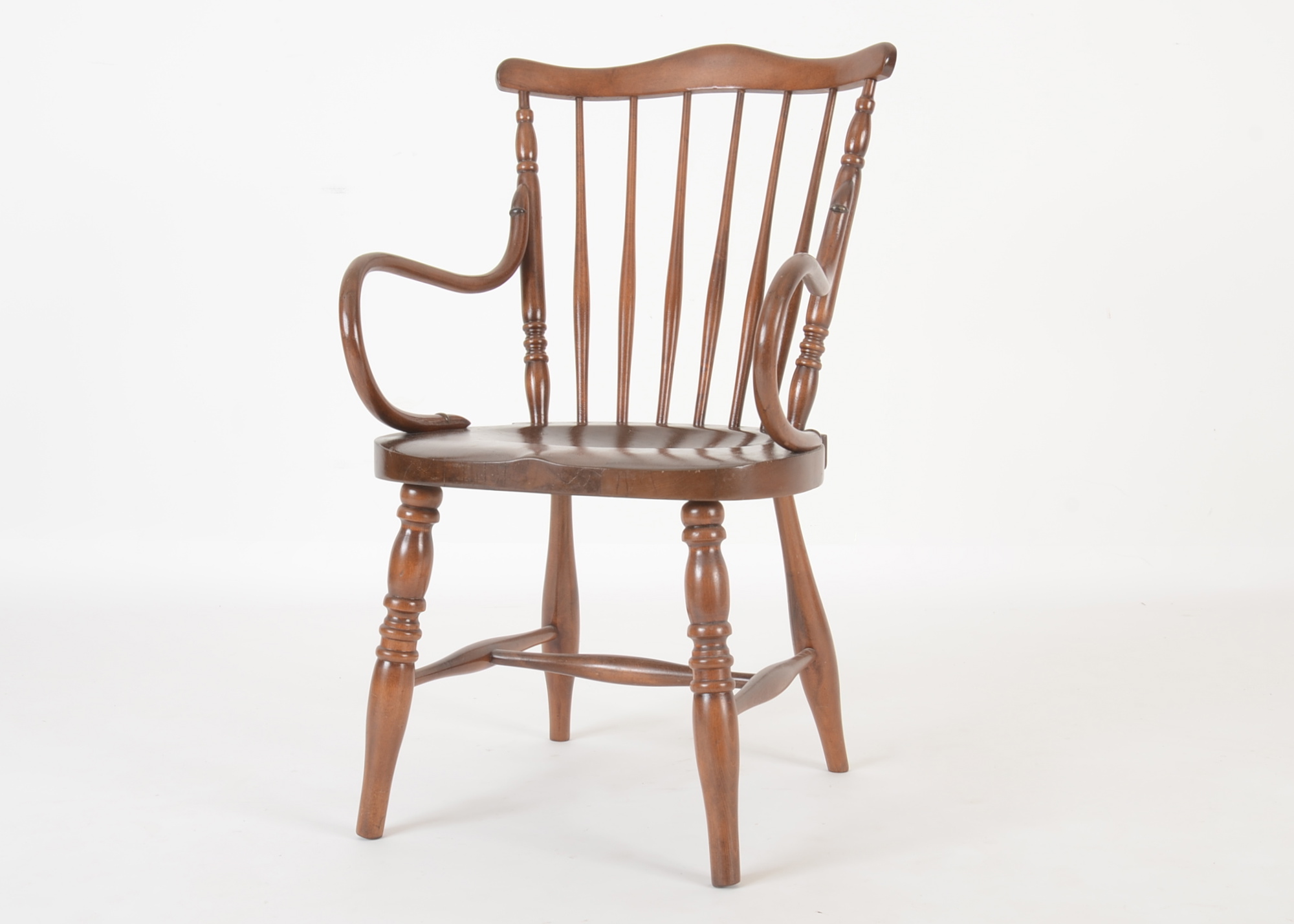 Spindle Back Wooden Arm Chair | EBTH
