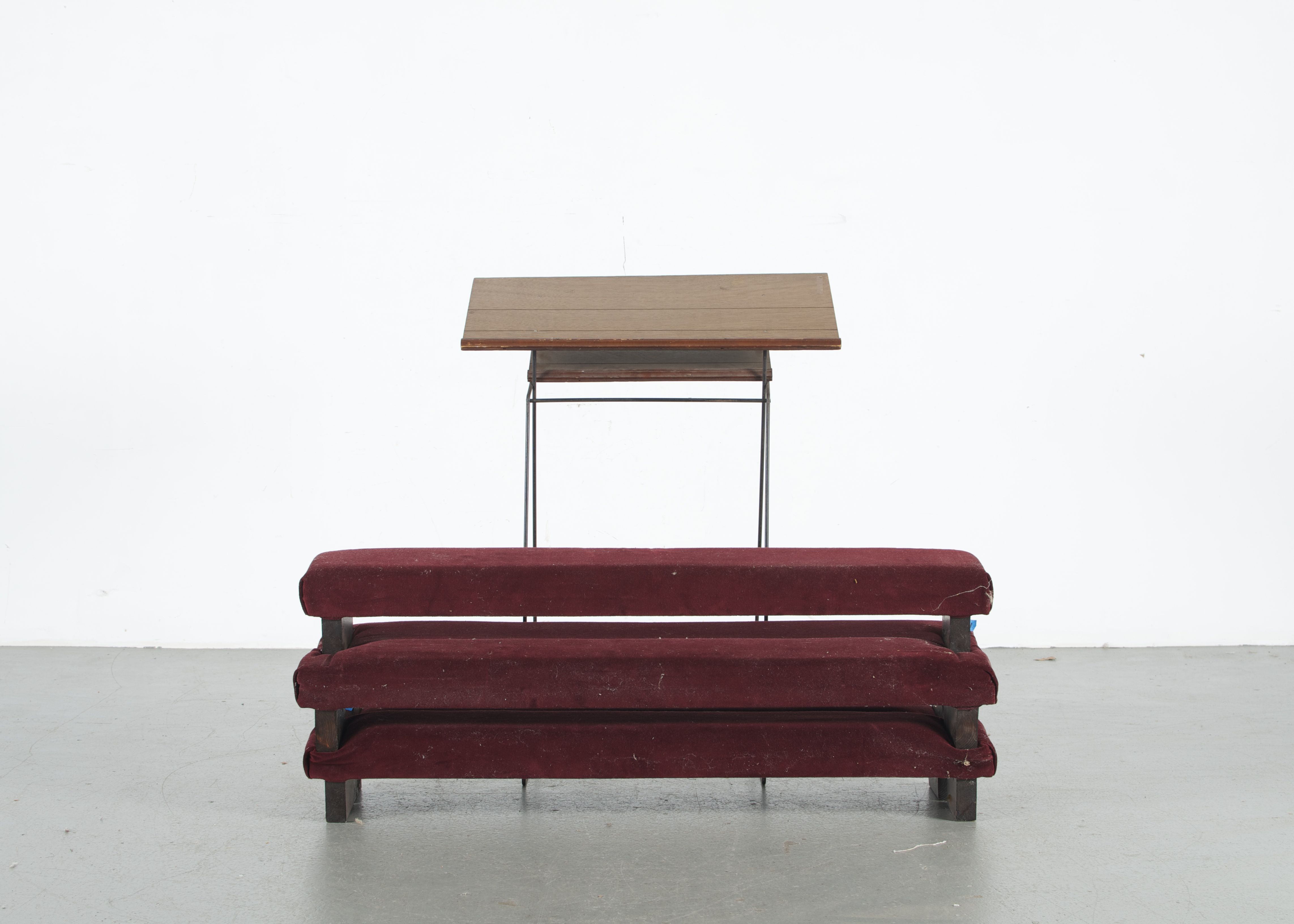 Velvet-Covered Prayer Benches and Speaker's Podium | EBTH
