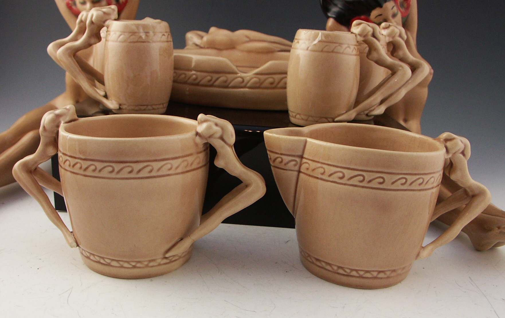 1940s Dorothy Kindell 'Nudy Girl' Pottery Collection | EBTH