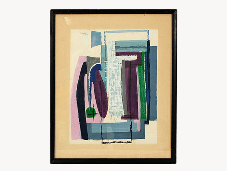 Bernard Segal Abstract Painting | EBTH