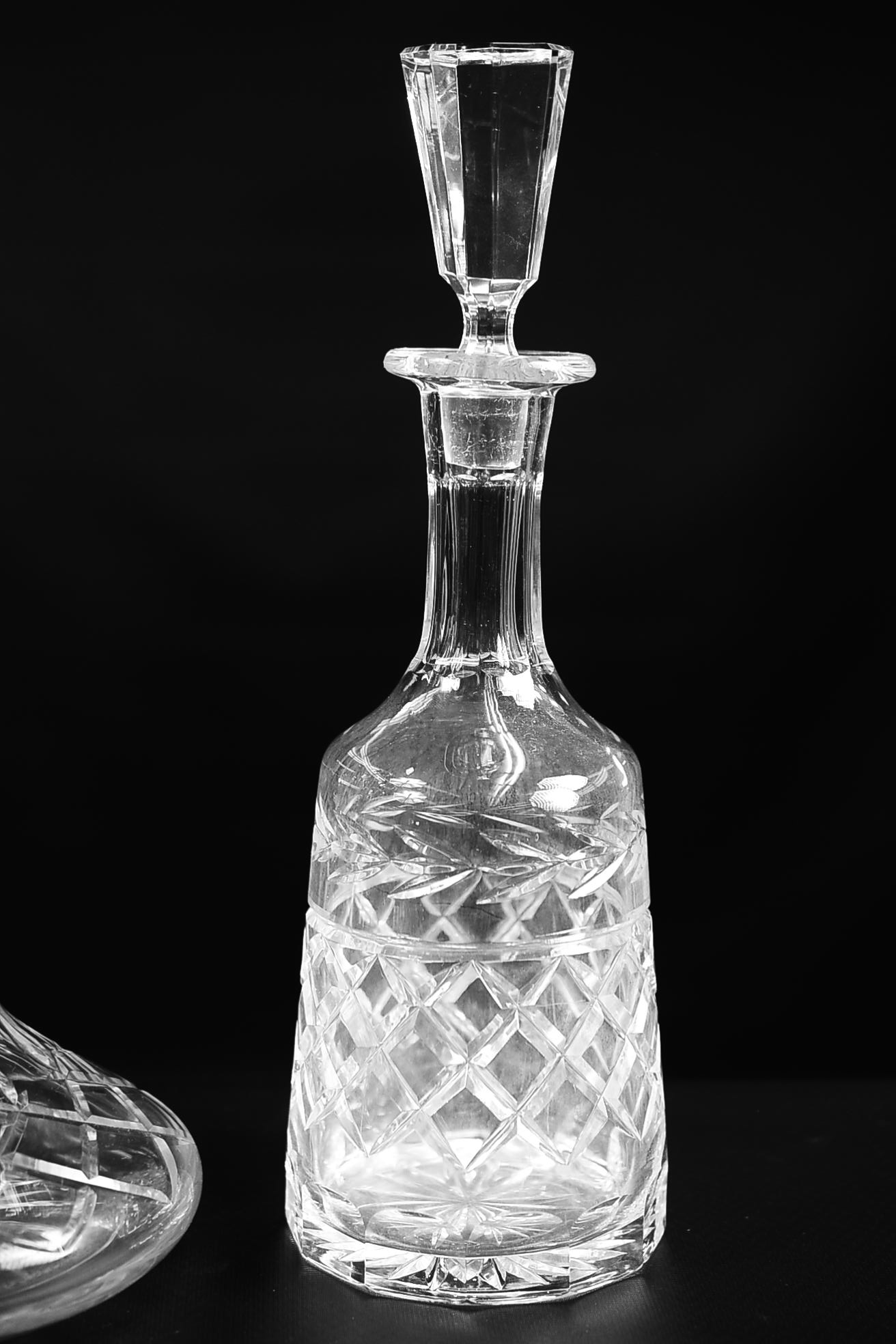 Trio of Different Shaped Cut Crystal Decanters | EBTH