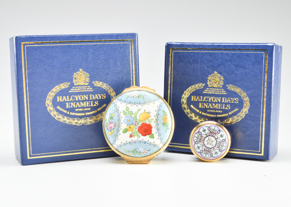Two Halcyon Days Enamel Boxes | EBTH