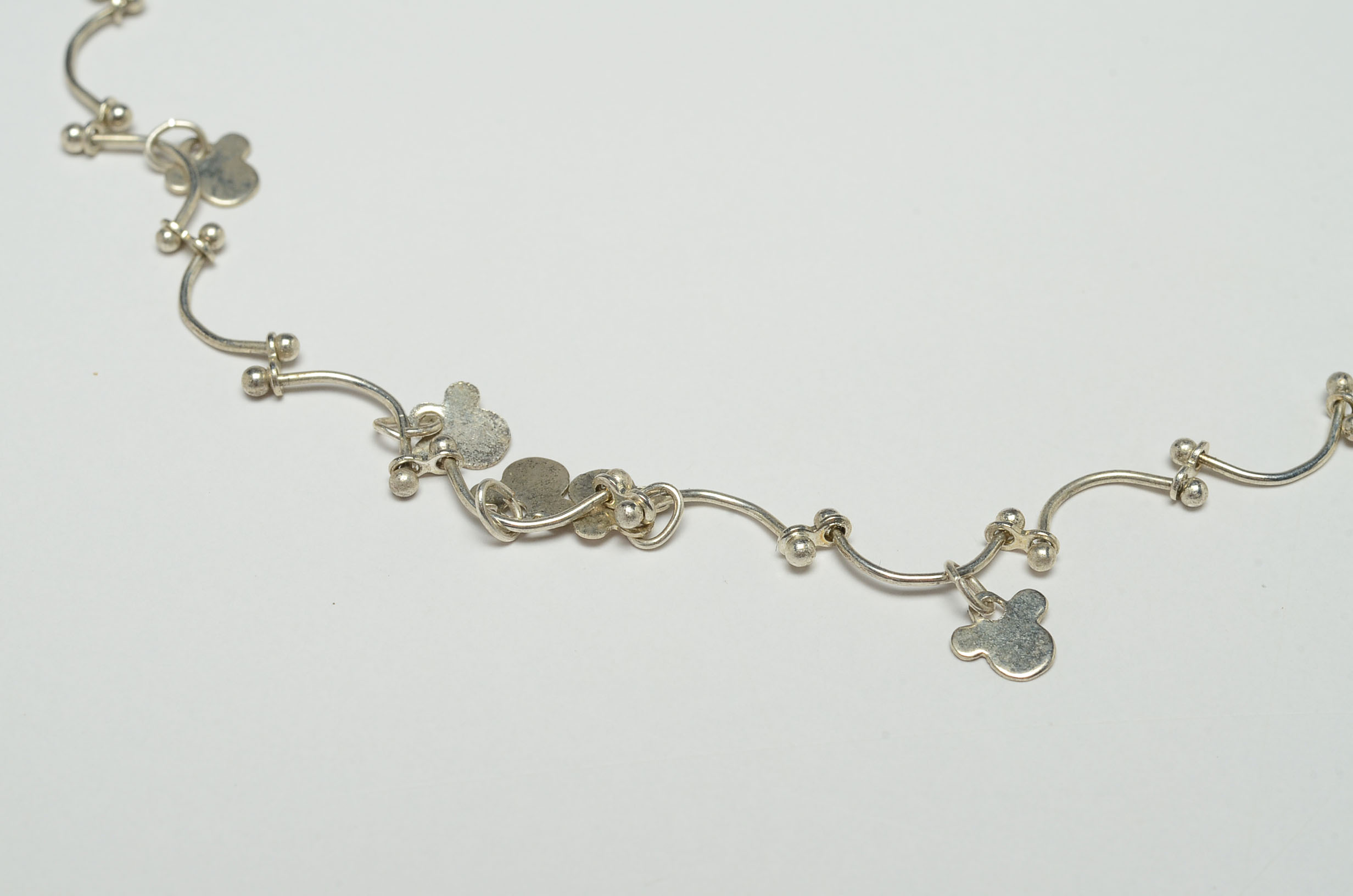 Sterling Silver Mickey Mouse Bracelet and Lab Opal Turtle Ring | EBTH