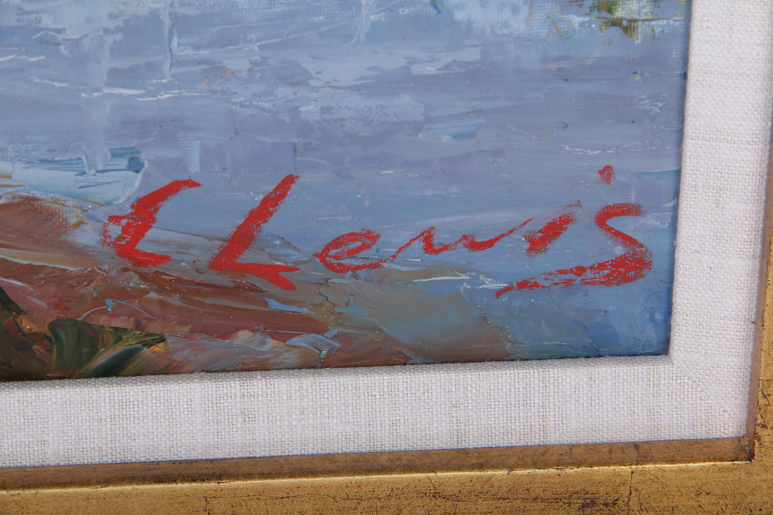 "Riverside," Oil Painting by C. Lewis | EBTH