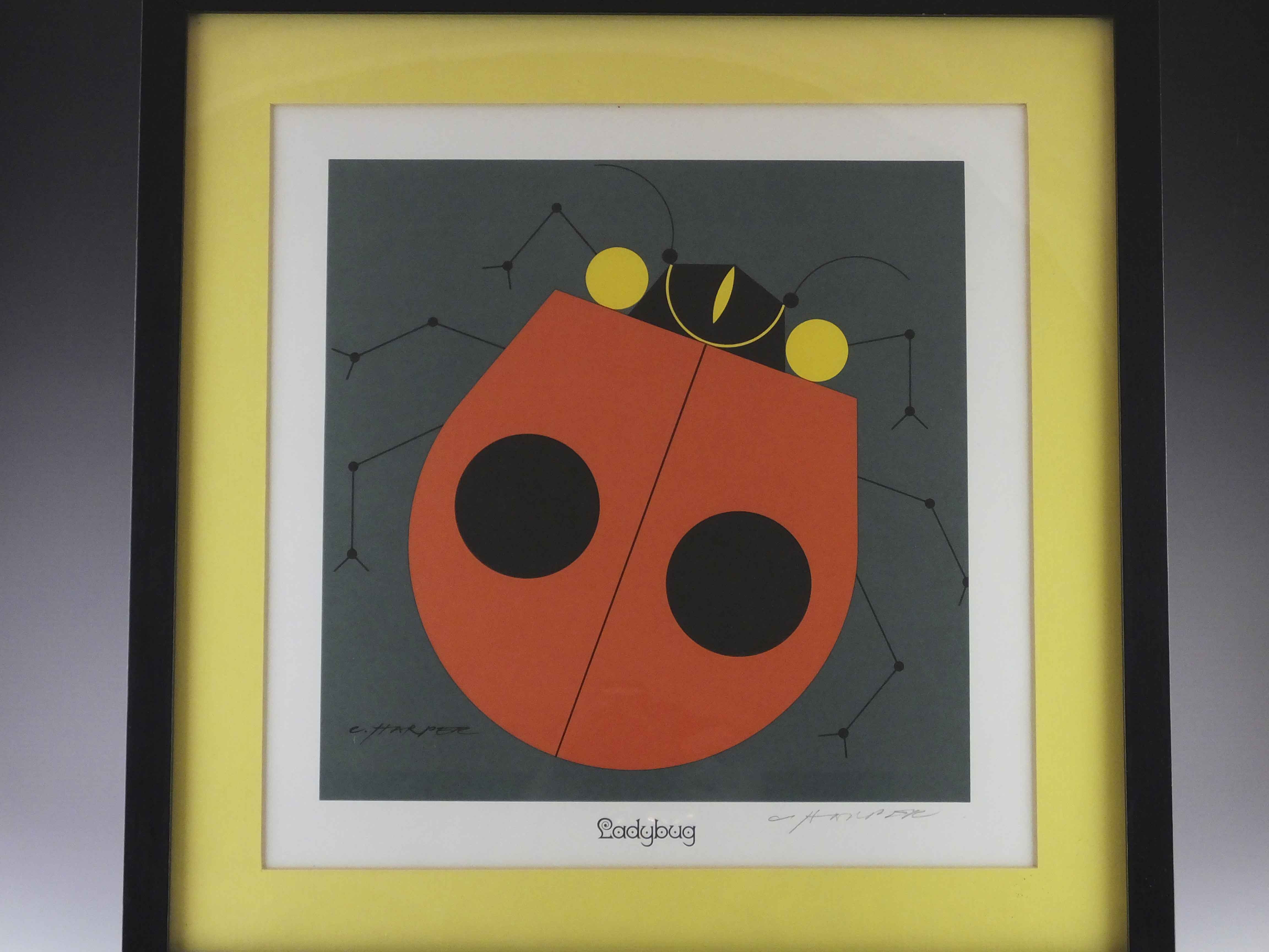 Signed Charley Harper Ladybug Lithograph | EBTH