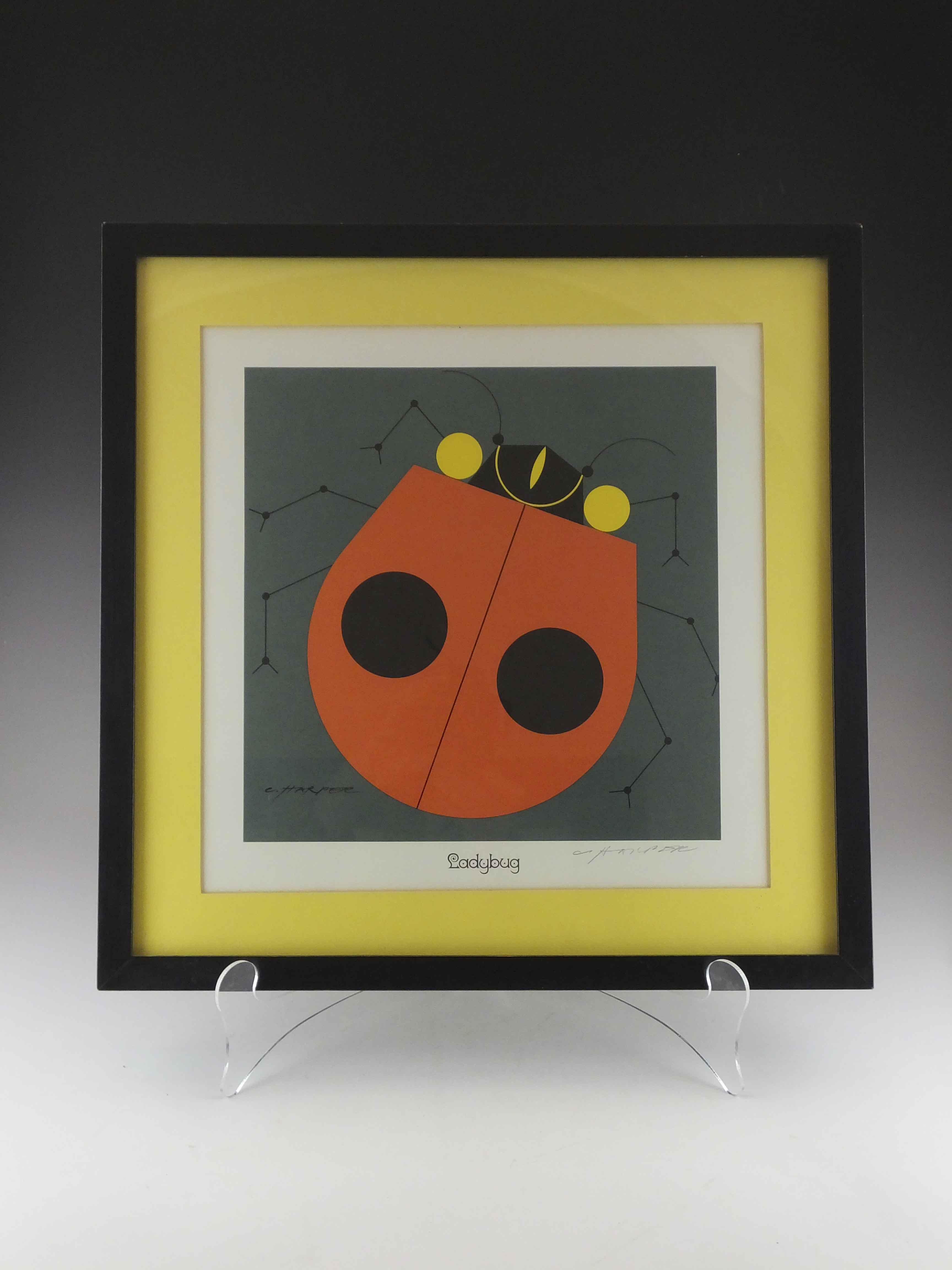 Signed Charley Harper Ladybug Lithograph | EBTH