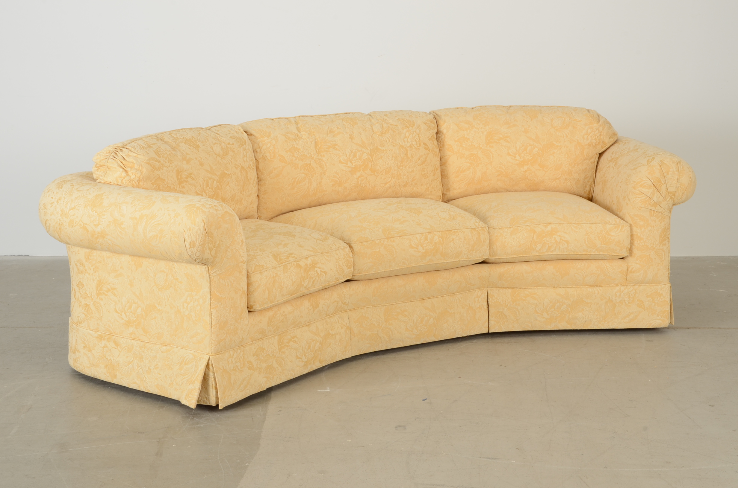 Sherrill Curved Damask Sofa | EBTH