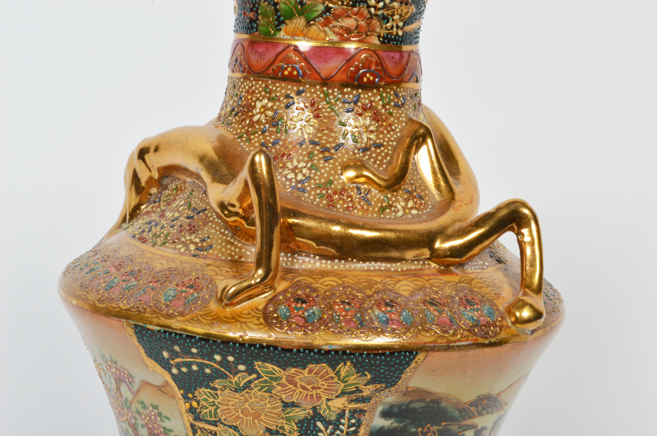 Trio of Hand Painted Royal Satsuma Vases | EBTH