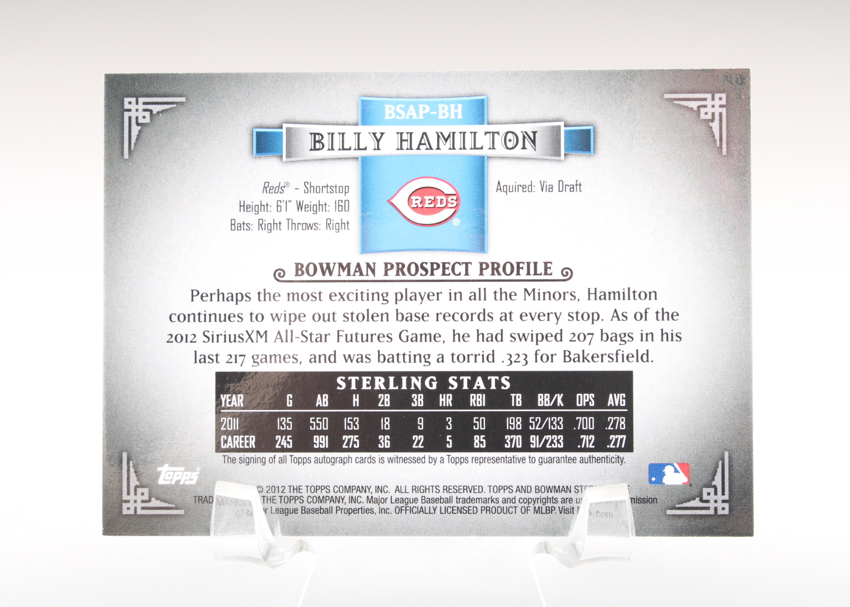 Billy Hamilton And Richie Gardner Certified Autograph Cards | EBTH