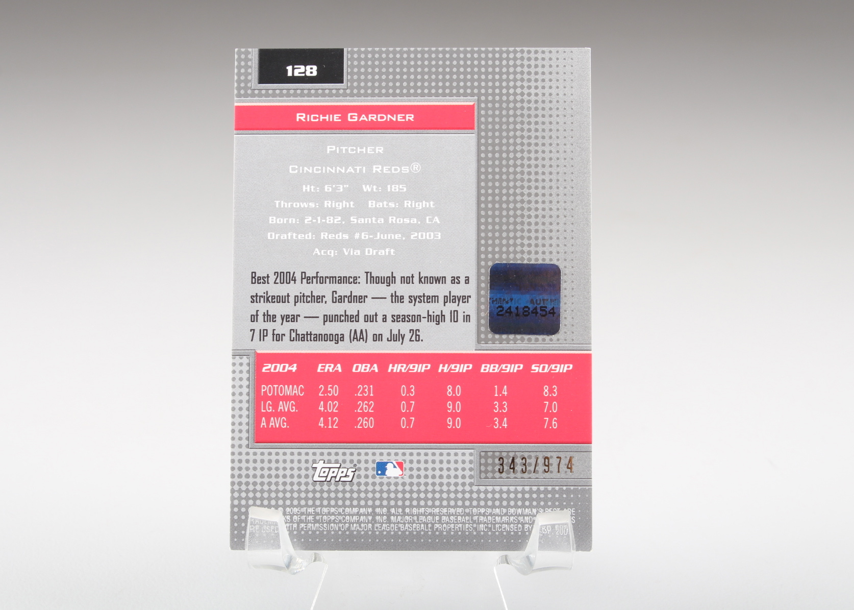 Billy Hamilton And Richie Gardner Certified Autograph Cards | EBTH