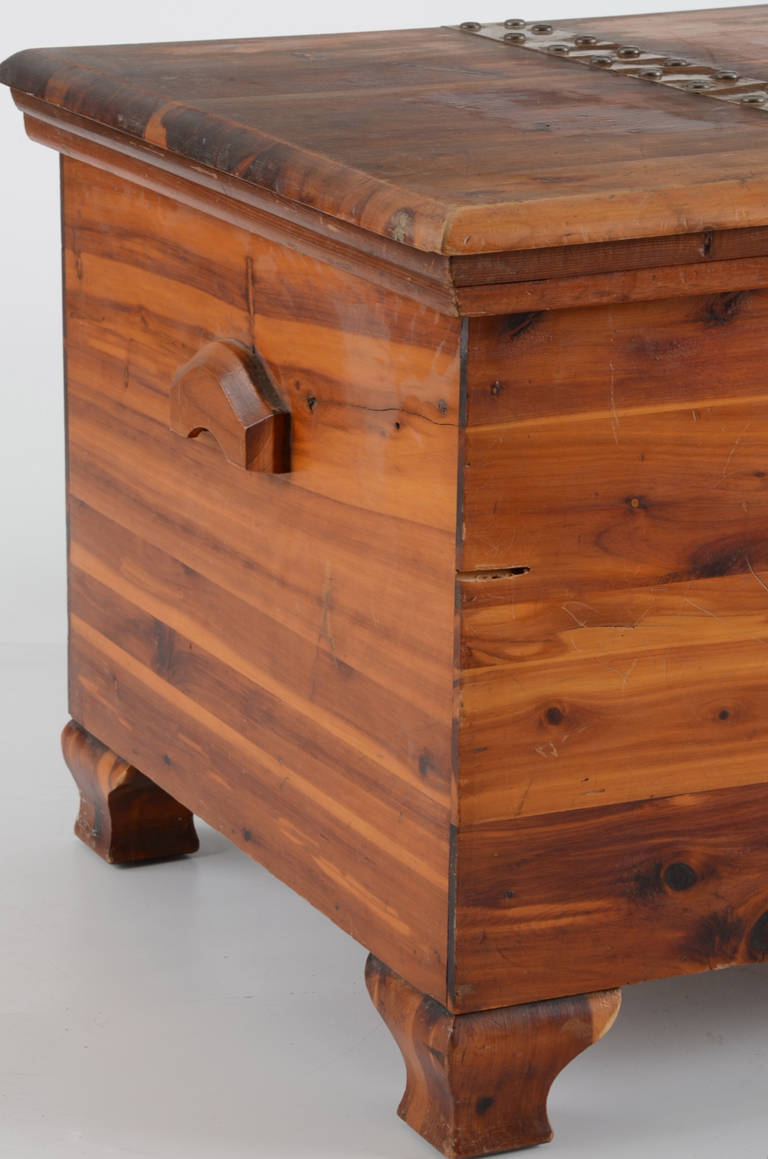 Vintage Cedar Chest with Metal Bands | EBTH