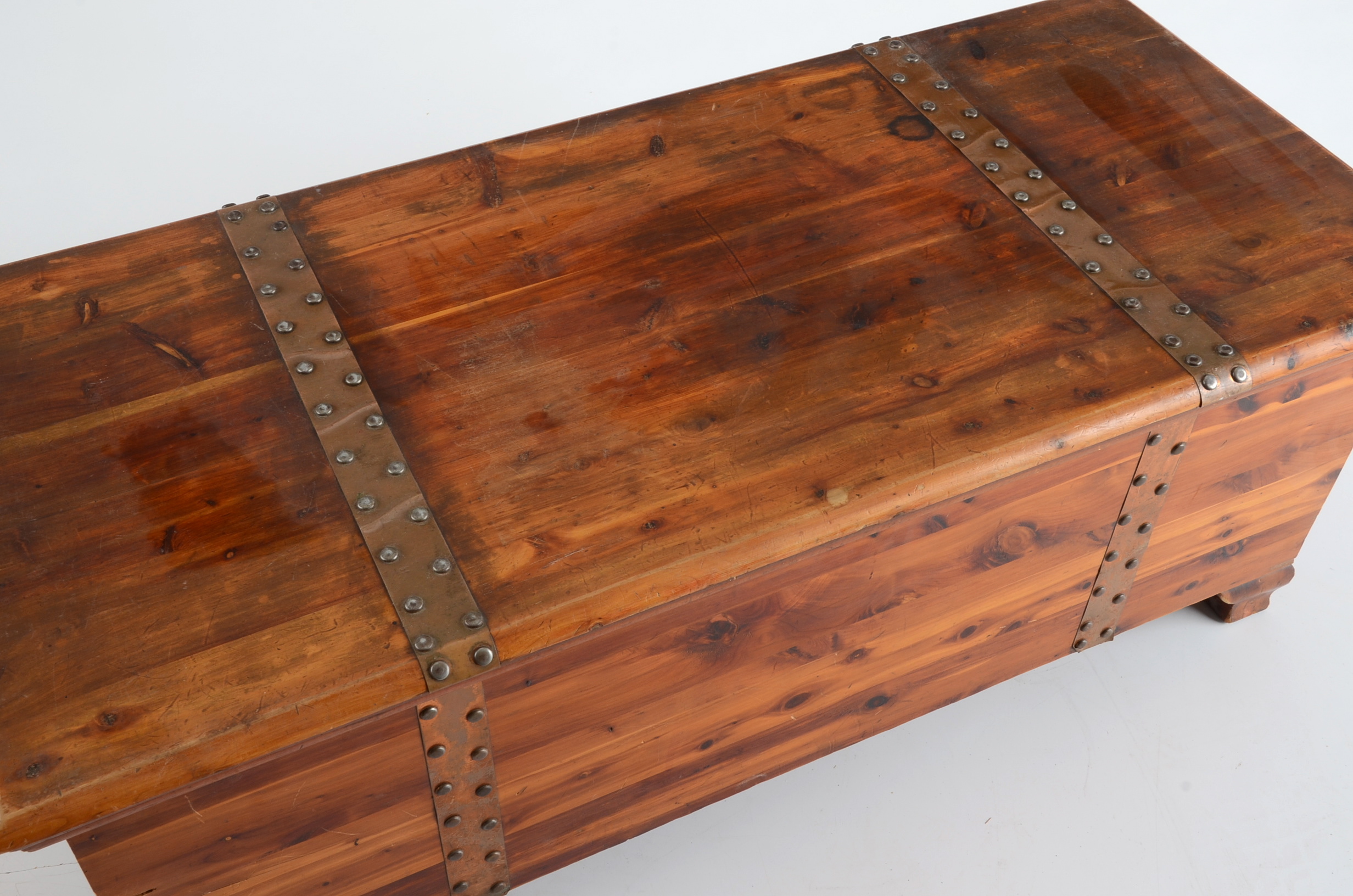 Vintage Cedar Chest with Metal Bands | EBTH