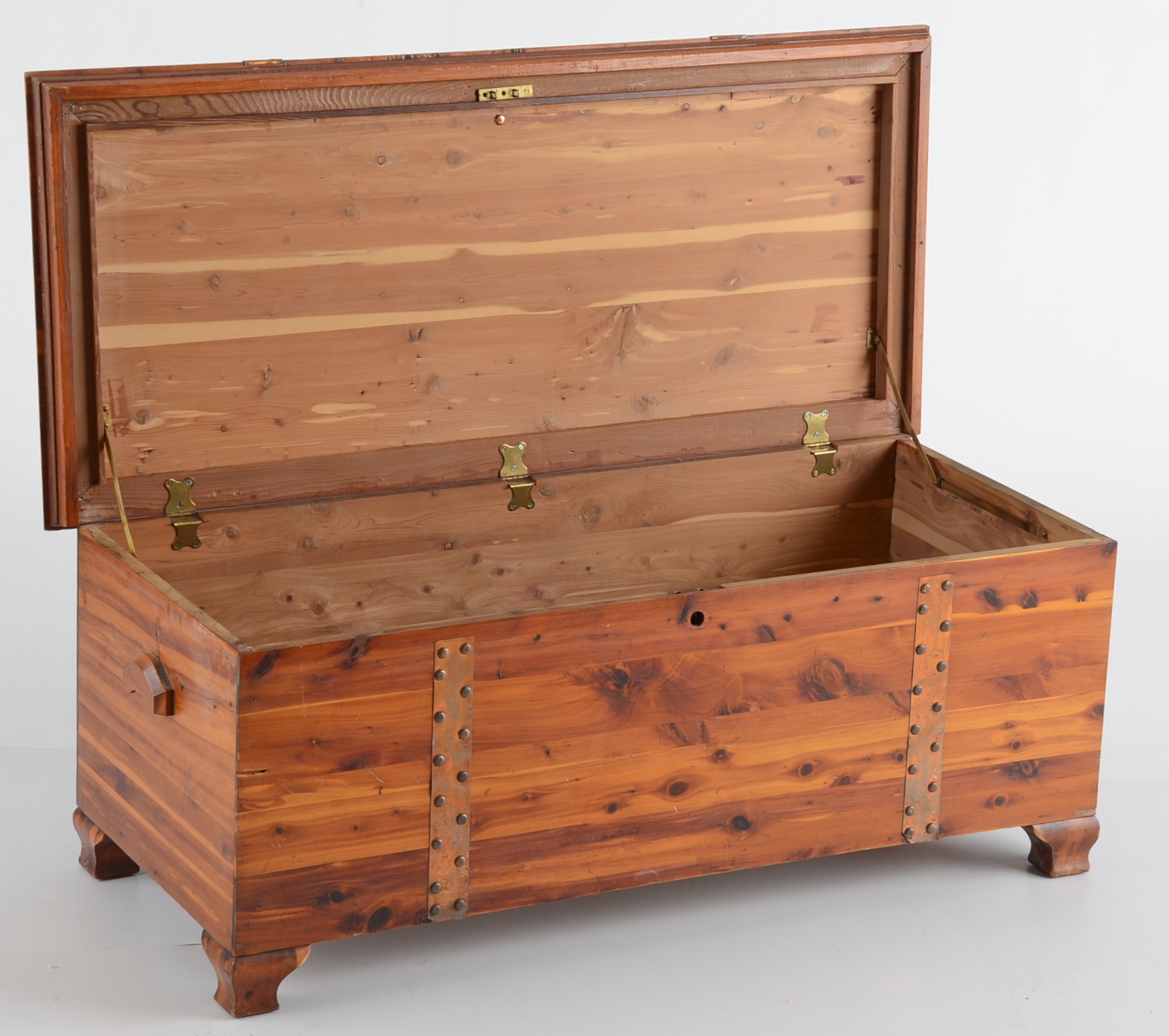 Vintage Cedar Chest with Metal Bands | EBTH