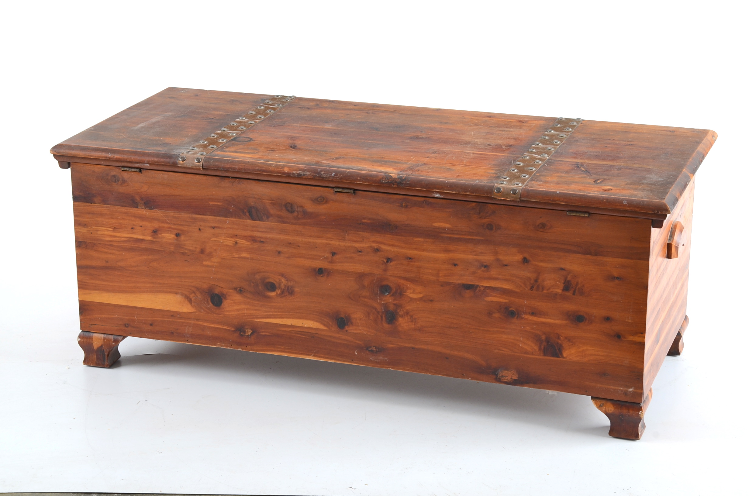 Vintage Cedar Chest with Metal Bands | EBTH