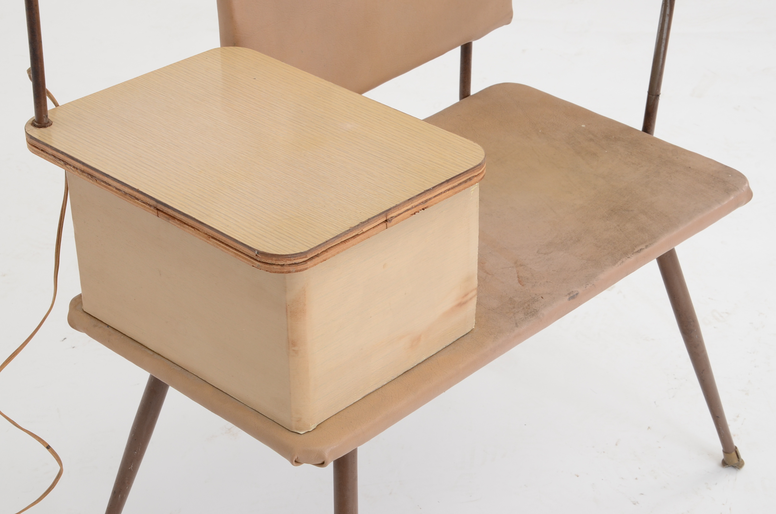 Mid Century Modern Telephone Table and Gossip Bench | EBTH