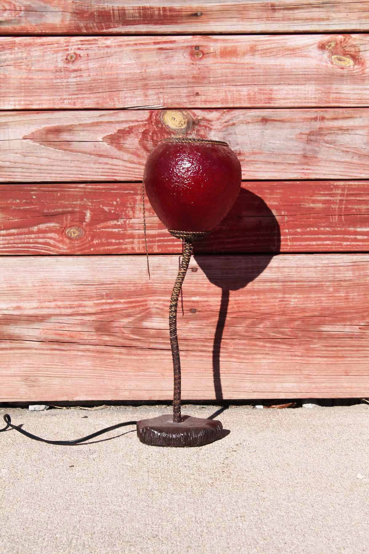 Red Globe Table Lamp | EBTH