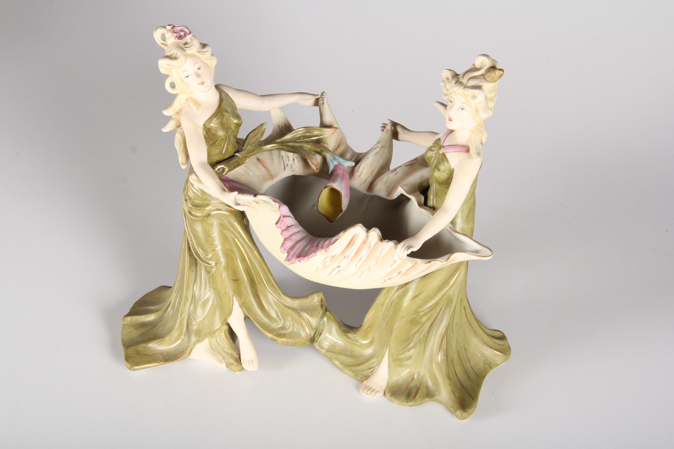Colbert Sea Maidens with Shell Bisque Figurine | EBTH
