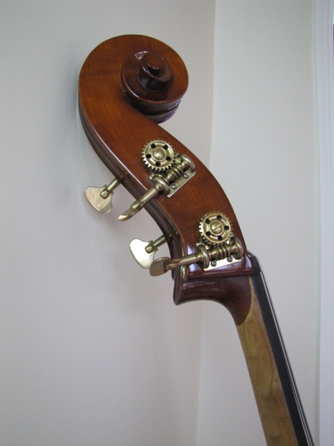 Custom Handmade Stand Up Bass with Bow and Padded Case & Buggy | EBTH