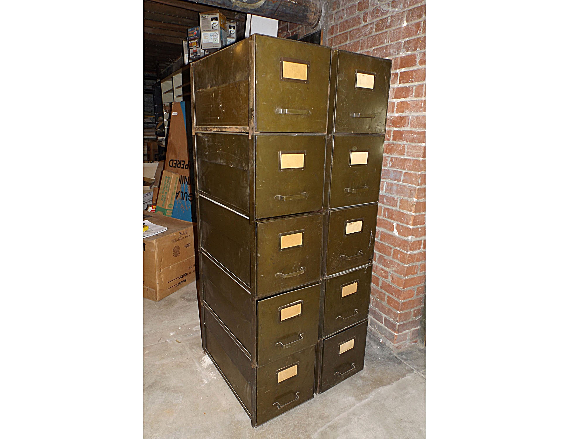 Pair of Vintage Vertical 6-Drawer File Cabinets | EBTH