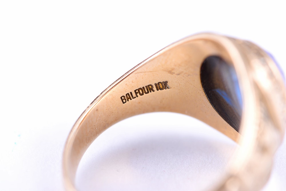 Balfour 10k Gold 1963 High School Class Ring Ebth