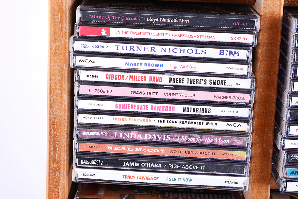 Country Music CD Collection with Display/Storage Case | EBTH