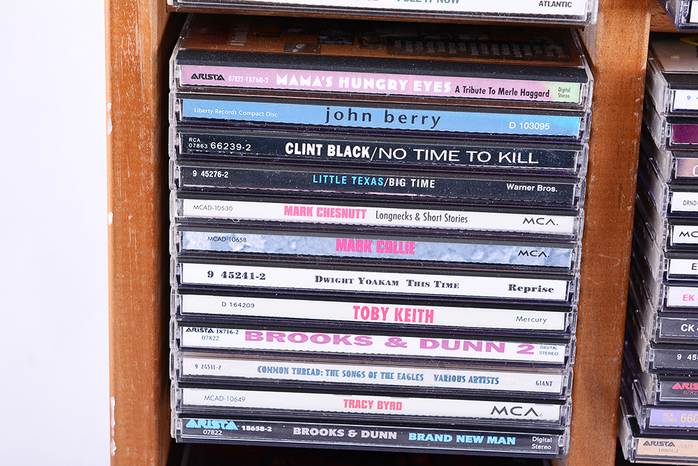 Country Music CD Collection with Display/Storage Case | EBTH