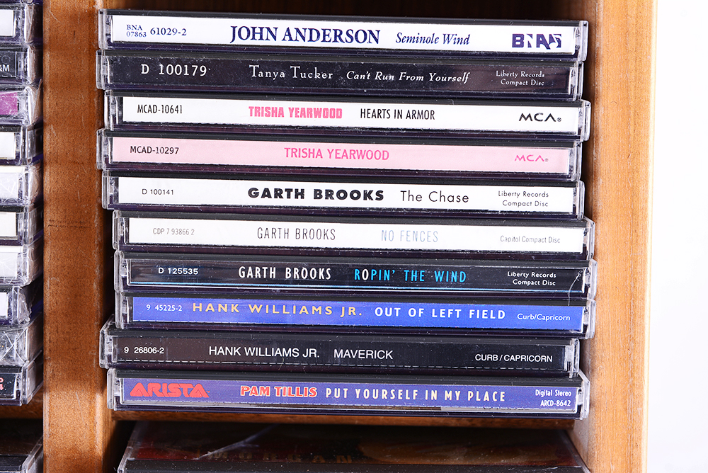 Country Music CD Collection with Display/Storage Case | EBTH