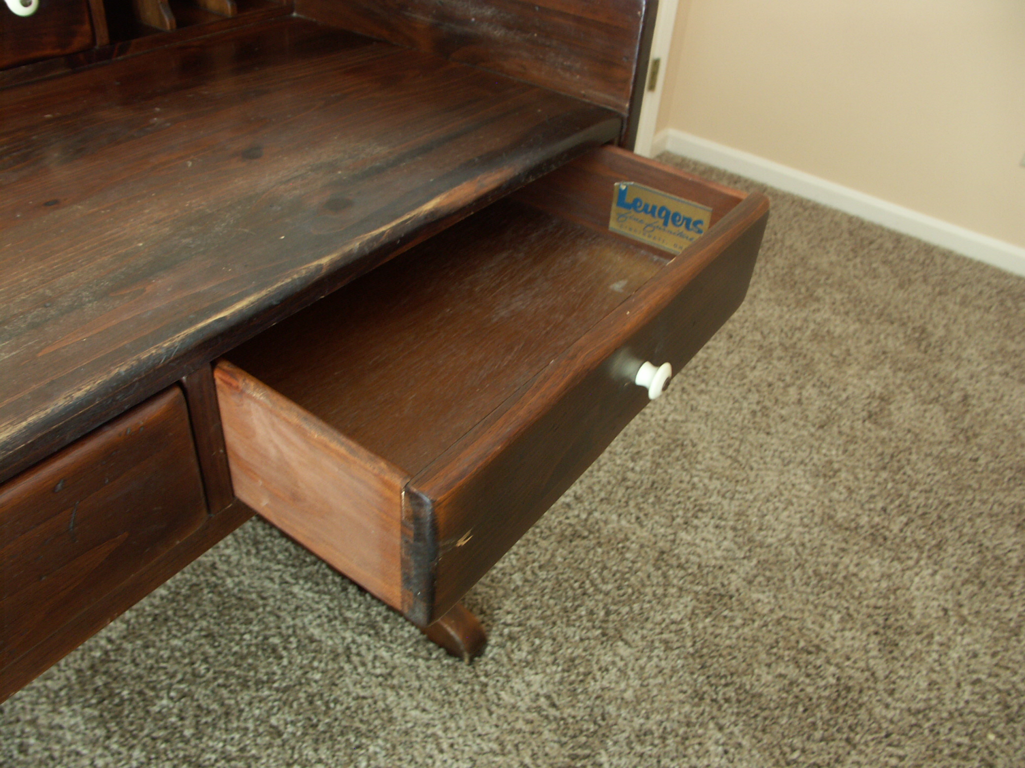 Vintage Ethan Allen Pine Trestle Style Desk | EBTH