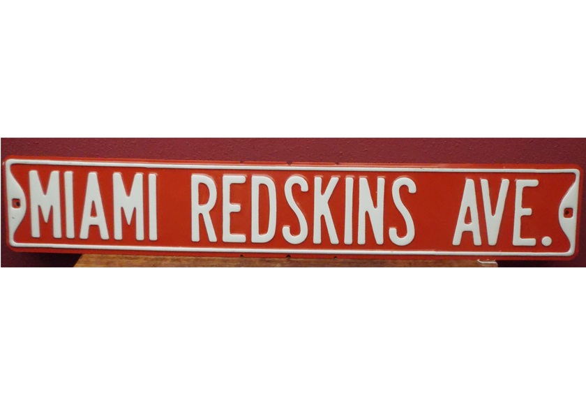 Cast Metal Miami Redskins Ave. Sign | EBTH