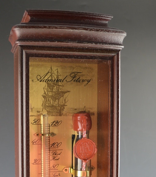Two Vintage Barometers Including A Fitzroy Storm Glass Barometer Ebth
