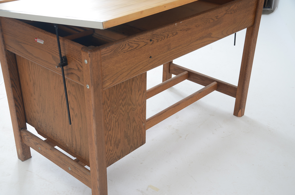 Oak Drafting Table | EBTH