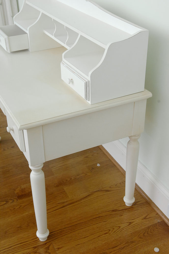 Cream Colored Desk and Topper | EBTH