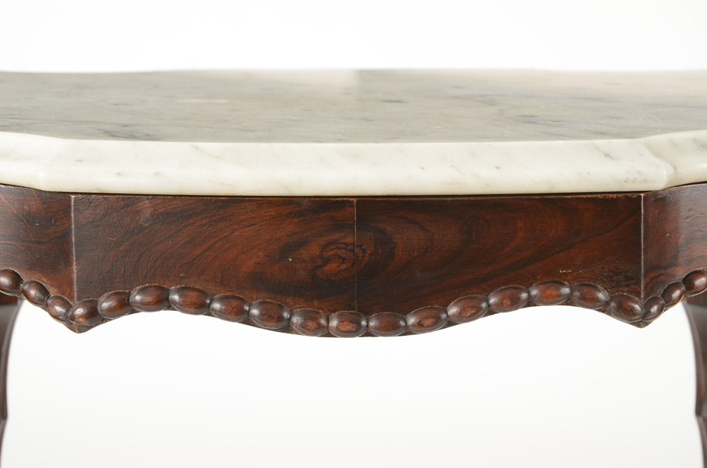 Rococo Style Marble Turtle Top Parlor Table | EBTH