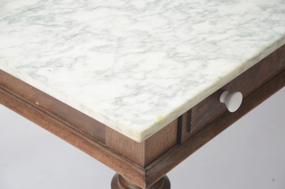 Antique Marble Top Pastry Table | EBTH