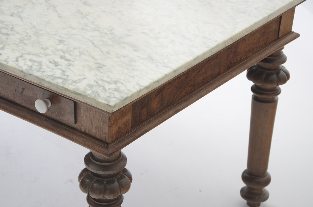 Antique Marble Top Pastry Table | EBTH
