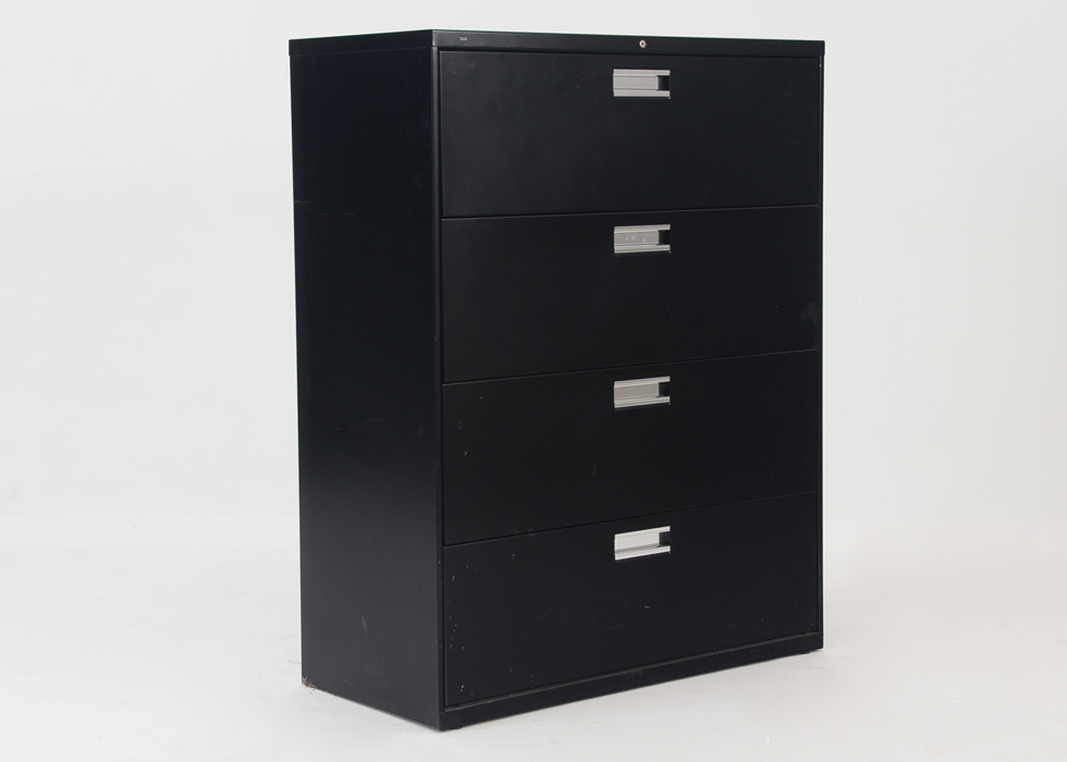 Hon Black Metal Filing Cabinet | EBTH