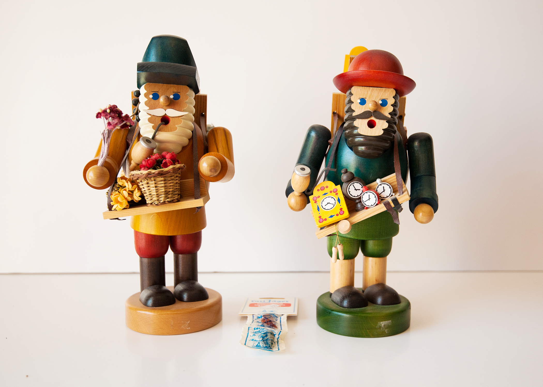 Pair of Vintage German Erzgebirgische Wooden Incense Smokers | EBTH