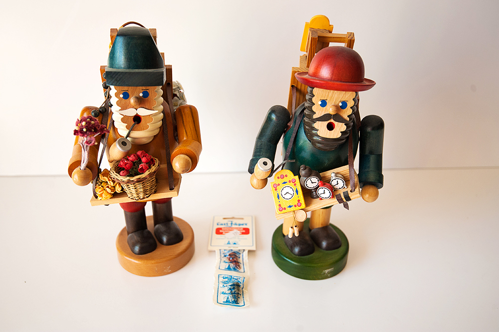 Pair of Vintage German Erzgebirgische Wooden Incense Smokers | EBTH