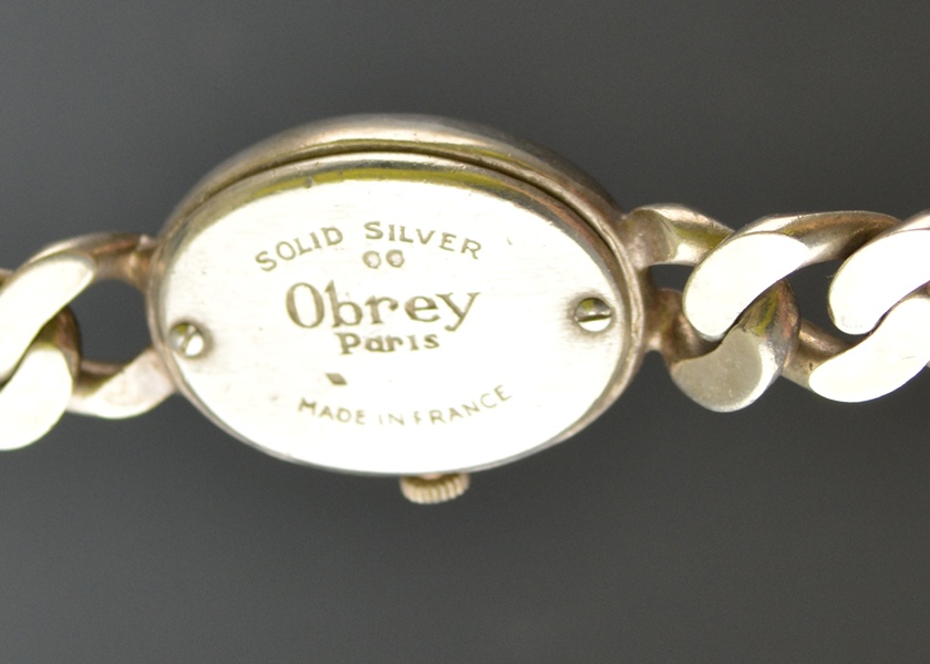 Obrey-Paris Ladies Solid Silver Link Bracelet Watch | EBTH