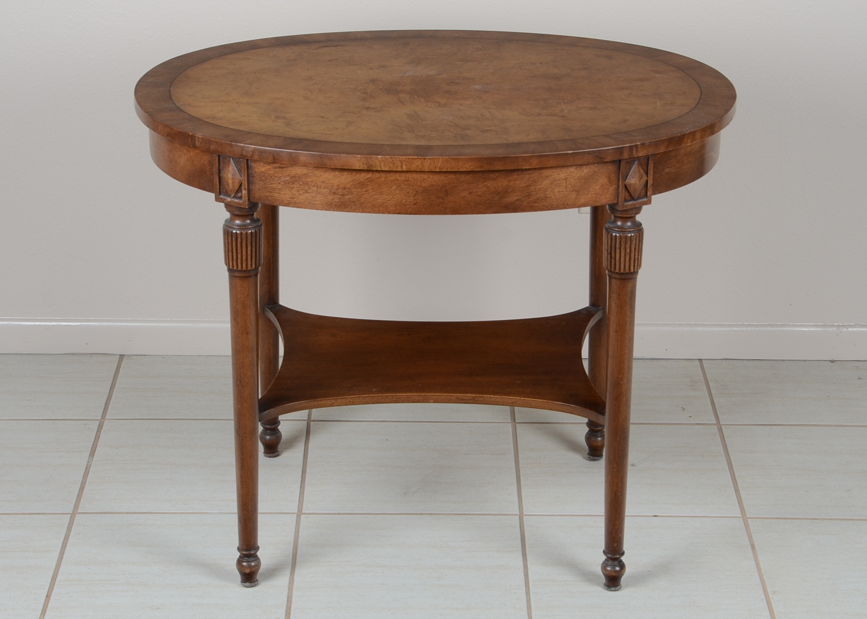 Circa 1980s Mahogany Oval Side Table | EBTH