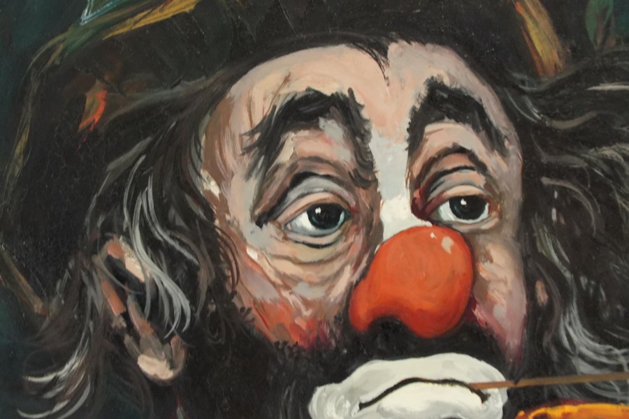 Original Louis Spiegel Clown Painting | EBTH