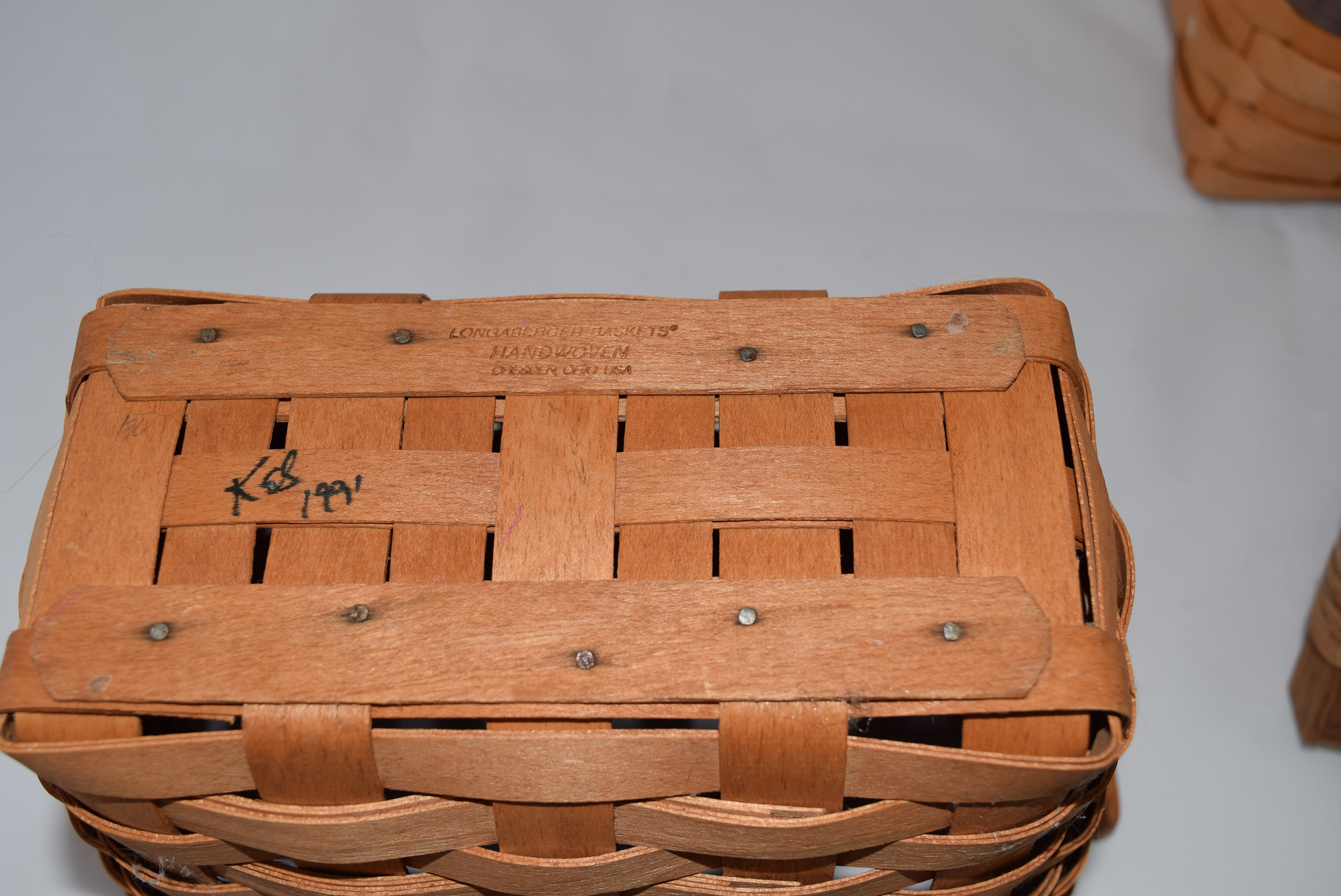 Large Royce Craft Basket and a Longaberger Tour Basket | EBTH