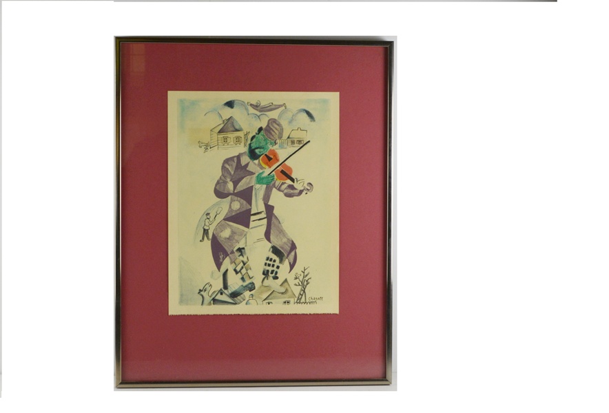 After Marc Chagall Lithograph "The Green Violinist" | EBTH
