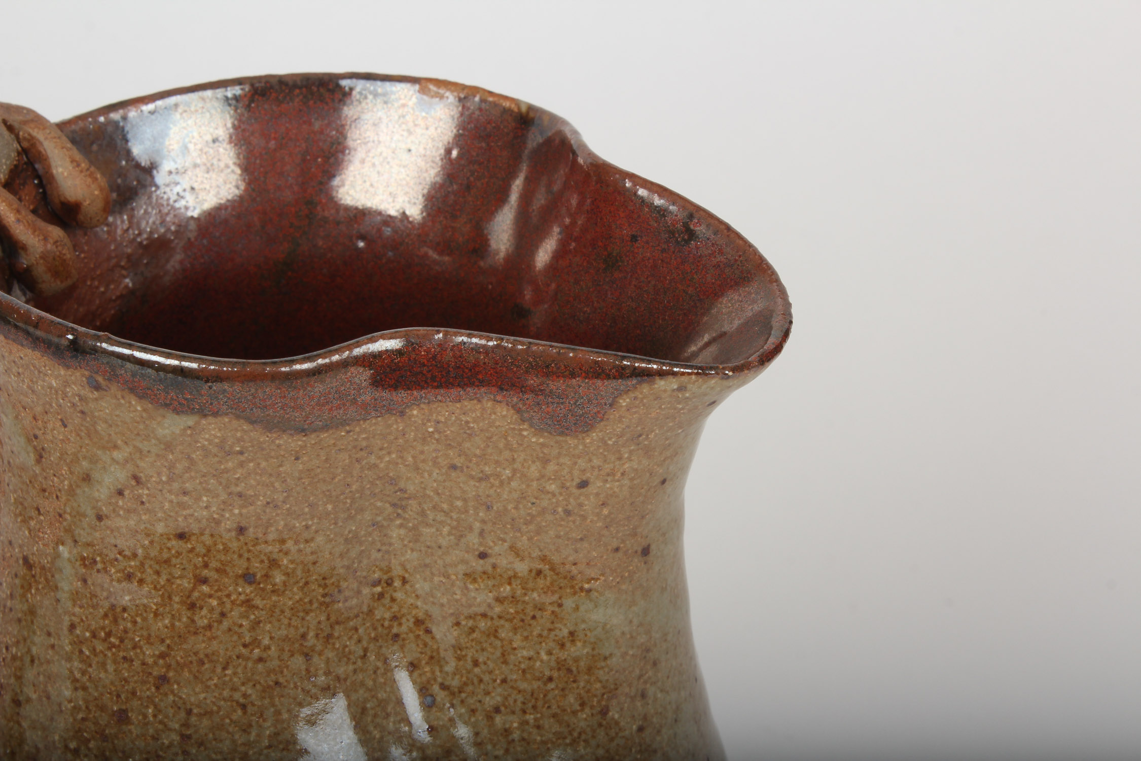 Handmade Ceramic Pitcher with Rabbit Handle | EBTH