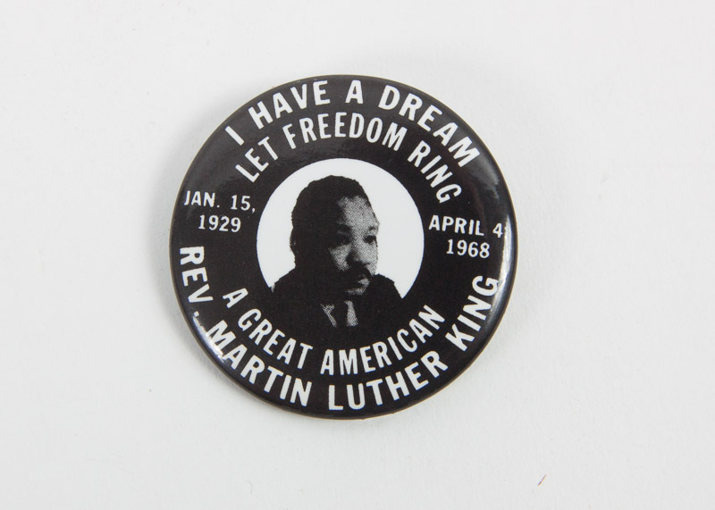 Martin Luther King Jr. Buttons and Framed Portrait | EBTH