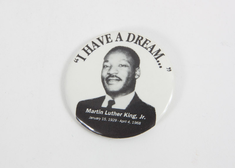 Martin Luther King Jr. Buttons and Framed Portrait | EBTH
